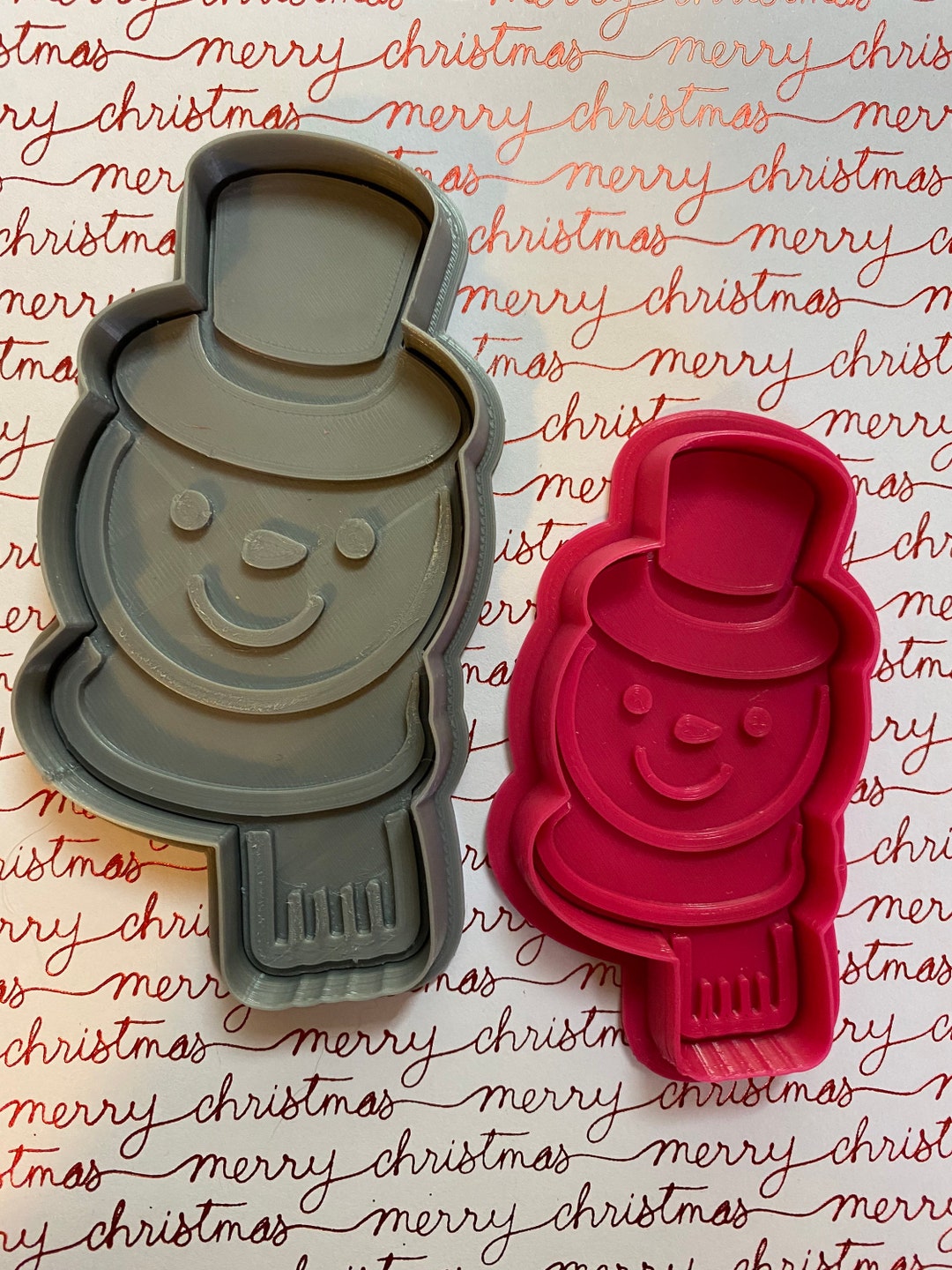 Snowman Cutter, Optional Stamp, Holiday Cutter, Cookie Cutter, Fondant ...