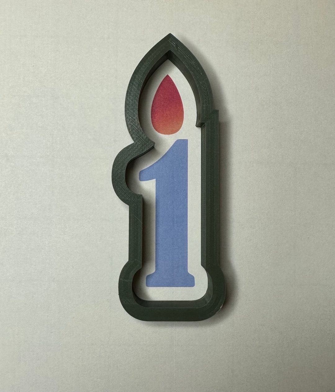 Birthday Candle Number, Year Candle, 1 Through 9, 4 Inch Cutter, PLA ...