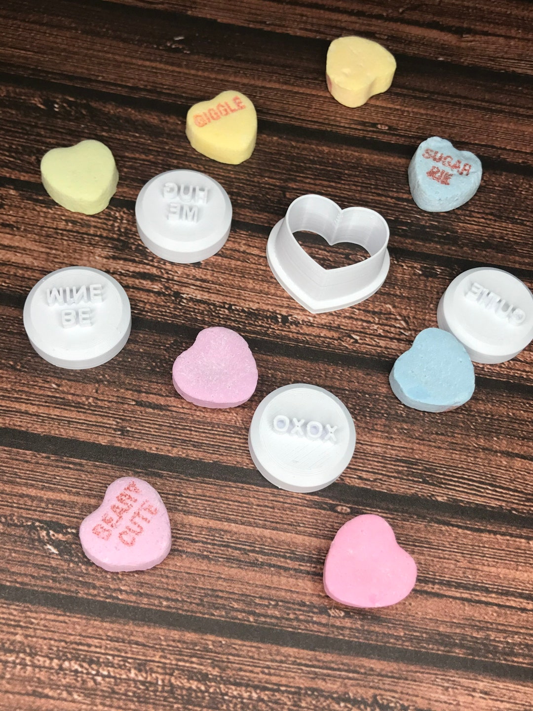 Heart Cutter, Set of 11, Conversation Hearts, Heart and Stamps ...