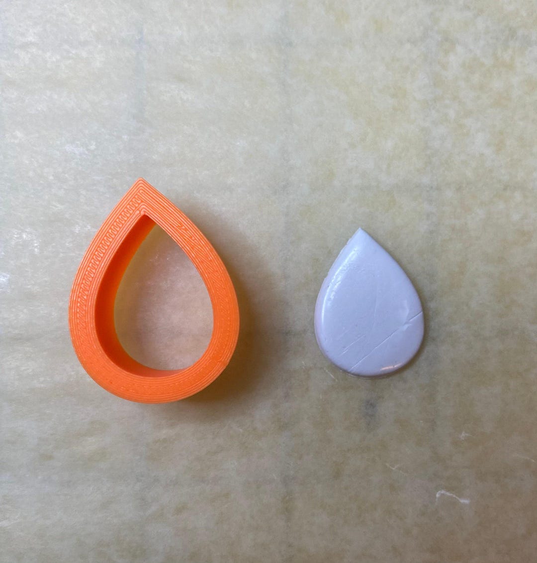 Teardrop Cutter, geometrische Form, Tonschneider, Cookie Cutter ...