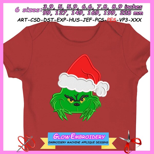 Grinch Applique - Etsy