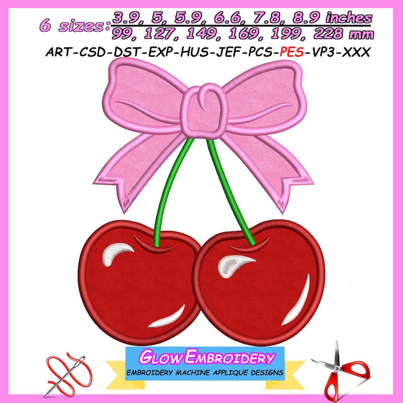 Cherry Applique - Etsy