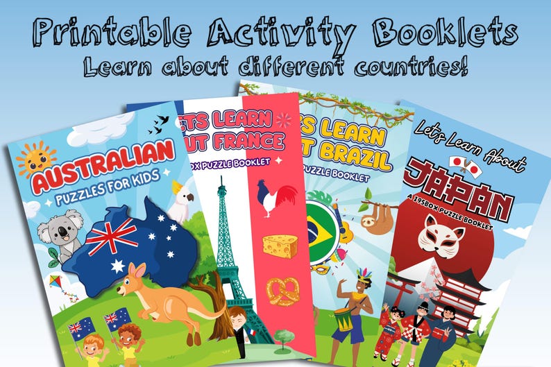 4 Printable Country-themed Kids Activity Booklets - Homeschool ...