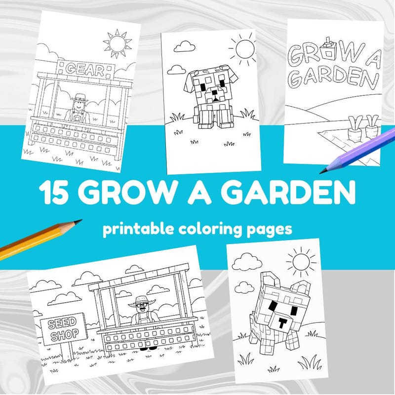 Roblox grow a garden coloring pages - Etsy Nederland