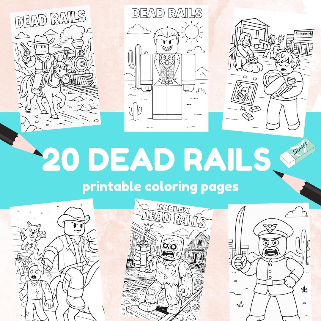 Roblox Dead Rails Printable Coloring Book - Etsy