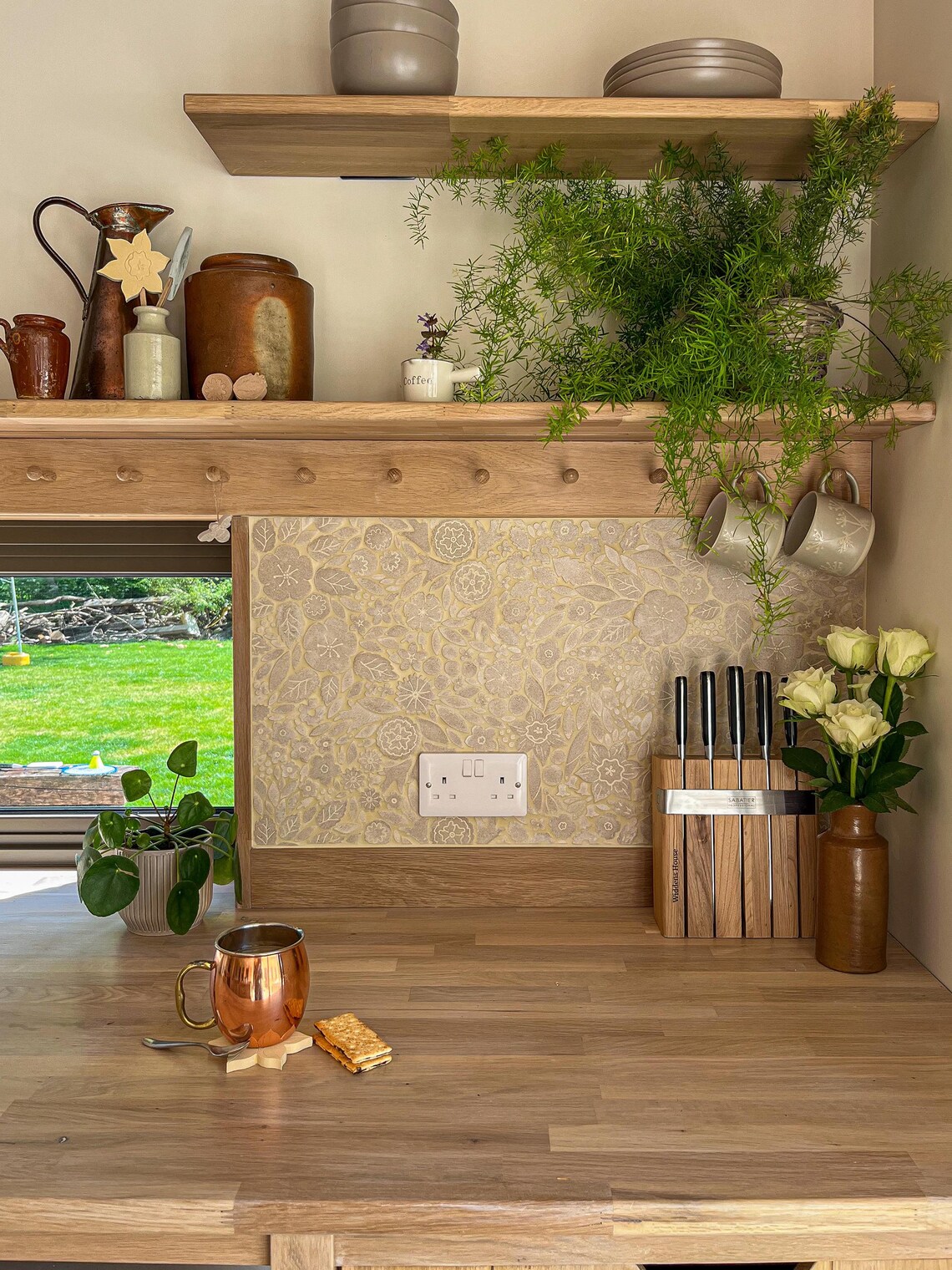 Hand-made Tiles, Mosaic Stone, Country Garden Inspired Single Colour ...