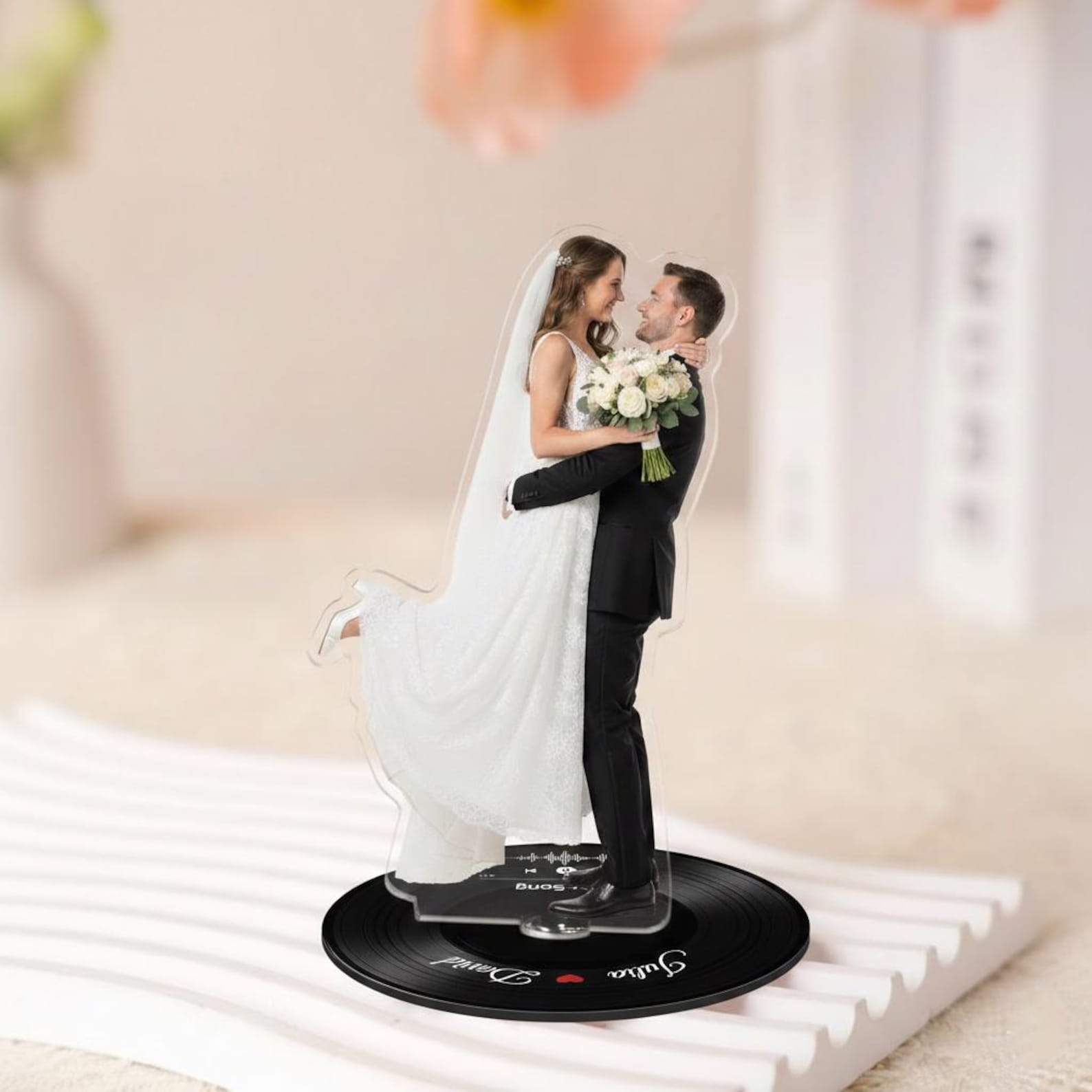 Personalized Wedding Spinning Standee, Custom Photo Acrylic Couple ...