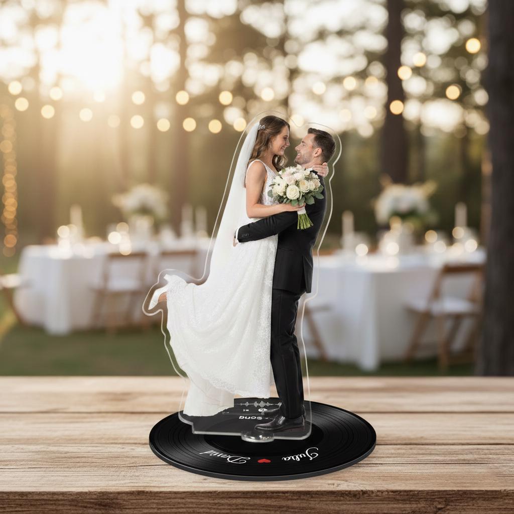 Personalized Wedding Spinning Standee, Custom Photo Acrylic Couple ...