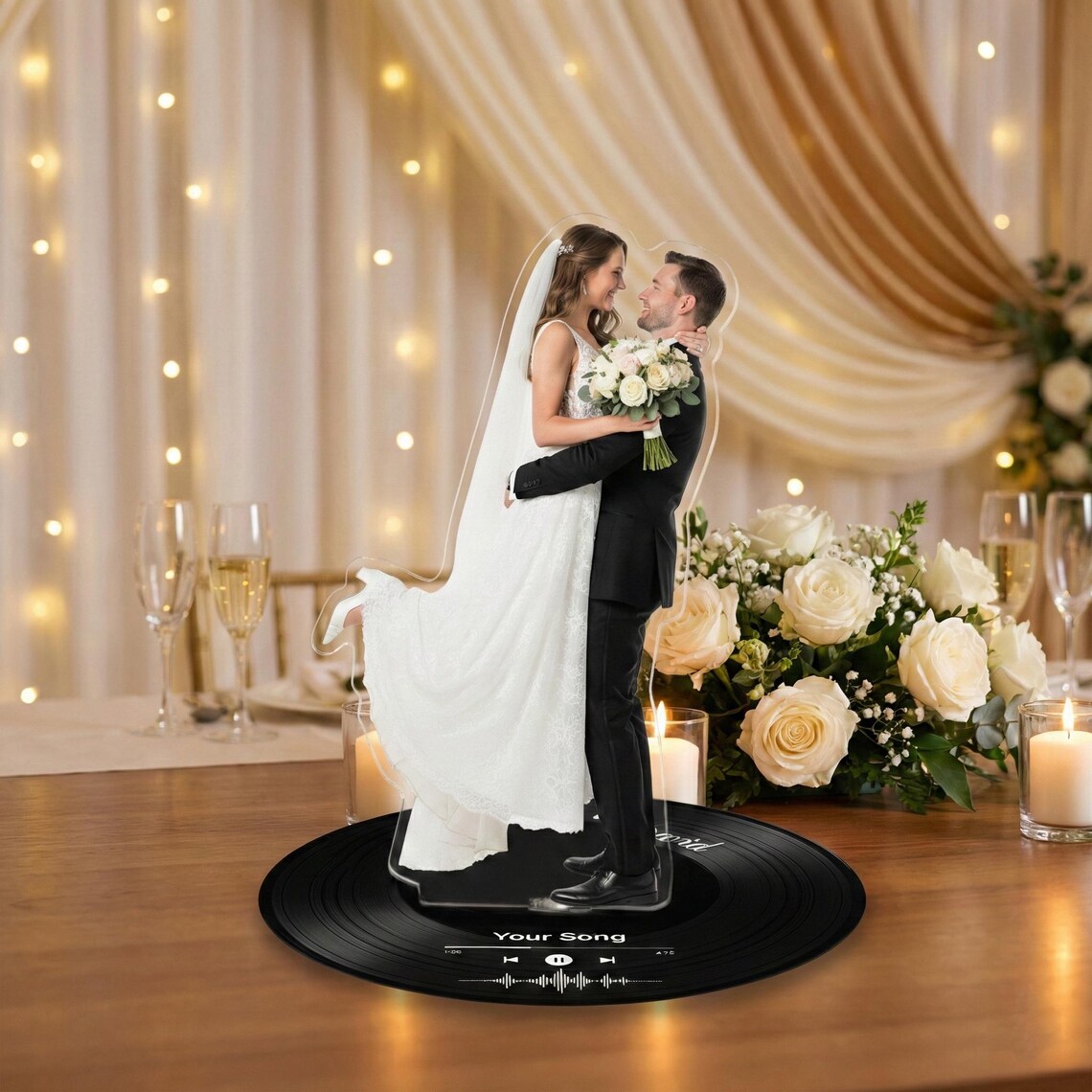 Personalized Wedding Spinning Standee, Custom Photo Acrylic Couple ...