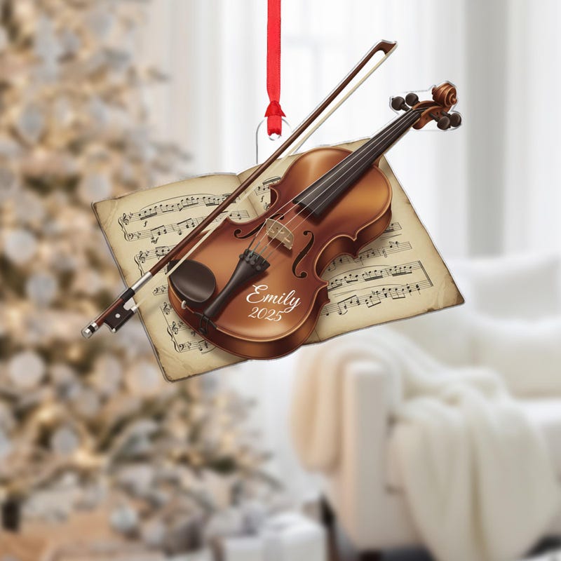 Violin Christmas Ornament - Etsy