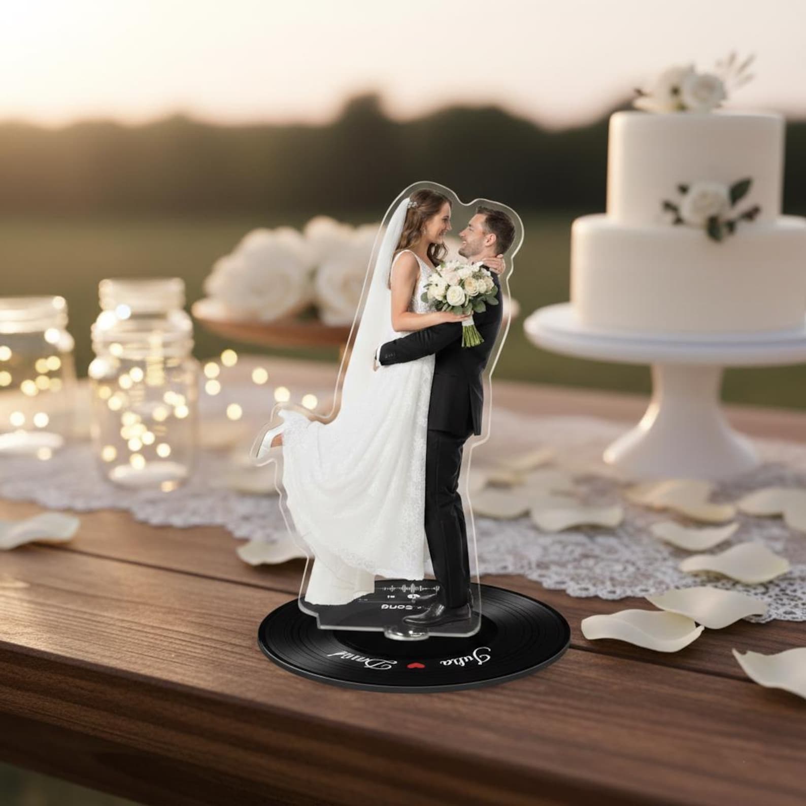 Personalized Wedding Spinning Standee, Custom Photo Acrylic Couple ...