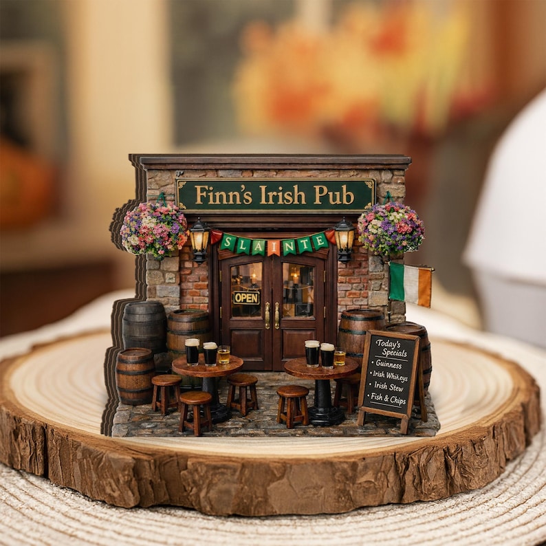 Personalized Irish Pub Wooden Block Decor, St Patrick’s Day Bar Gift - Etsy