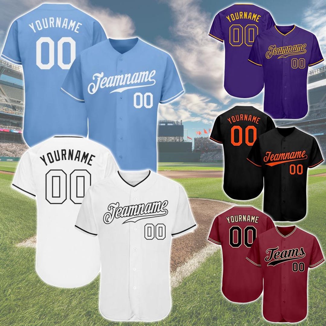 Personalized Baseball Number Shirt - Custom Team Jersey Player Name ...