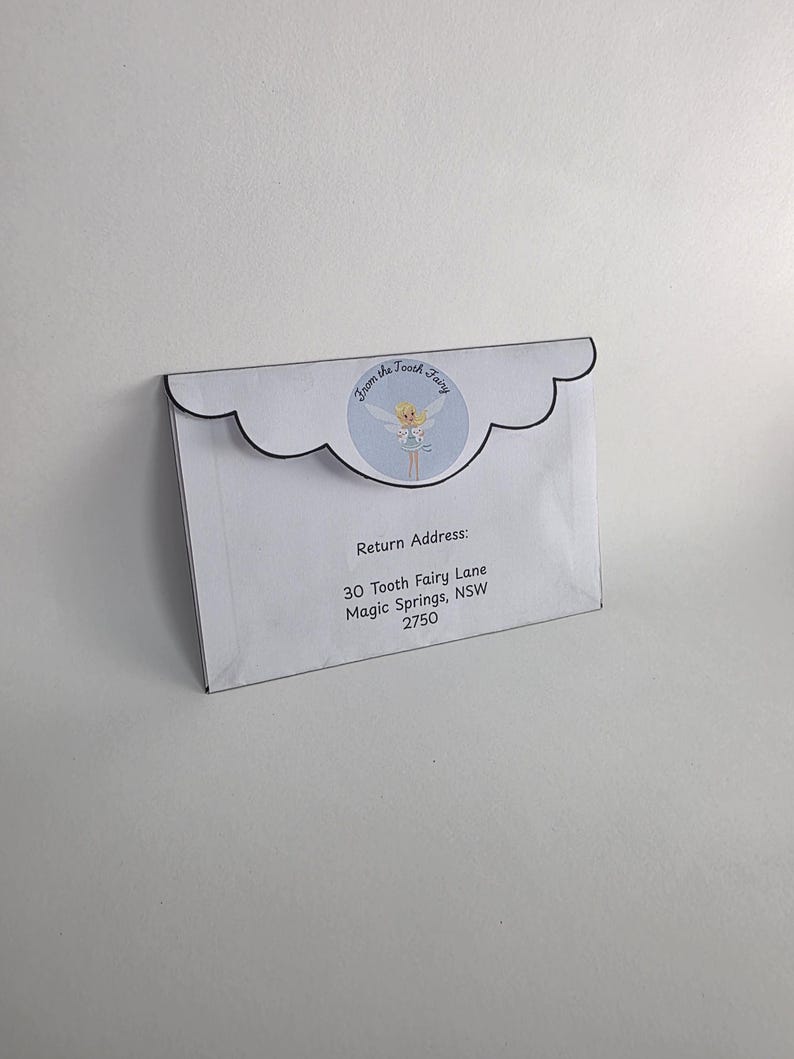 Editable Tooth Fairy Letter | Blue | Instant Download | Tooth Fairy ...
