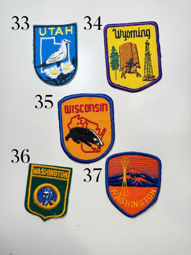 Vintage State Souvenir Patches - Etsy