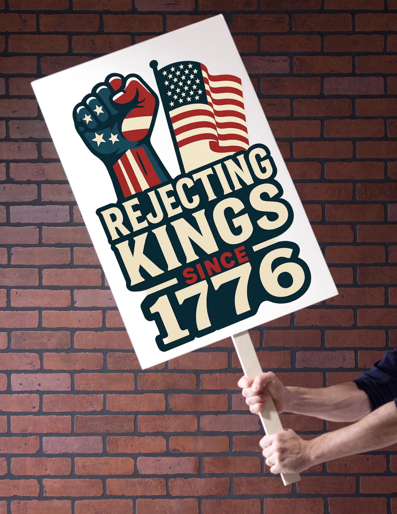 No Kings Protest. Rejecting Kings Digital Protest Sign – Instant ...
