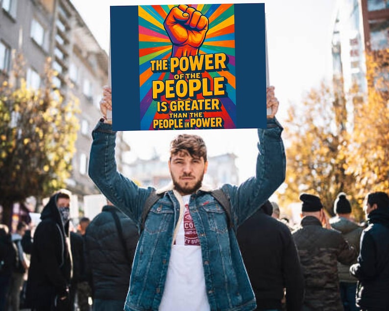 Power to the People Protest Poster: Unity in Resistance (digital ...