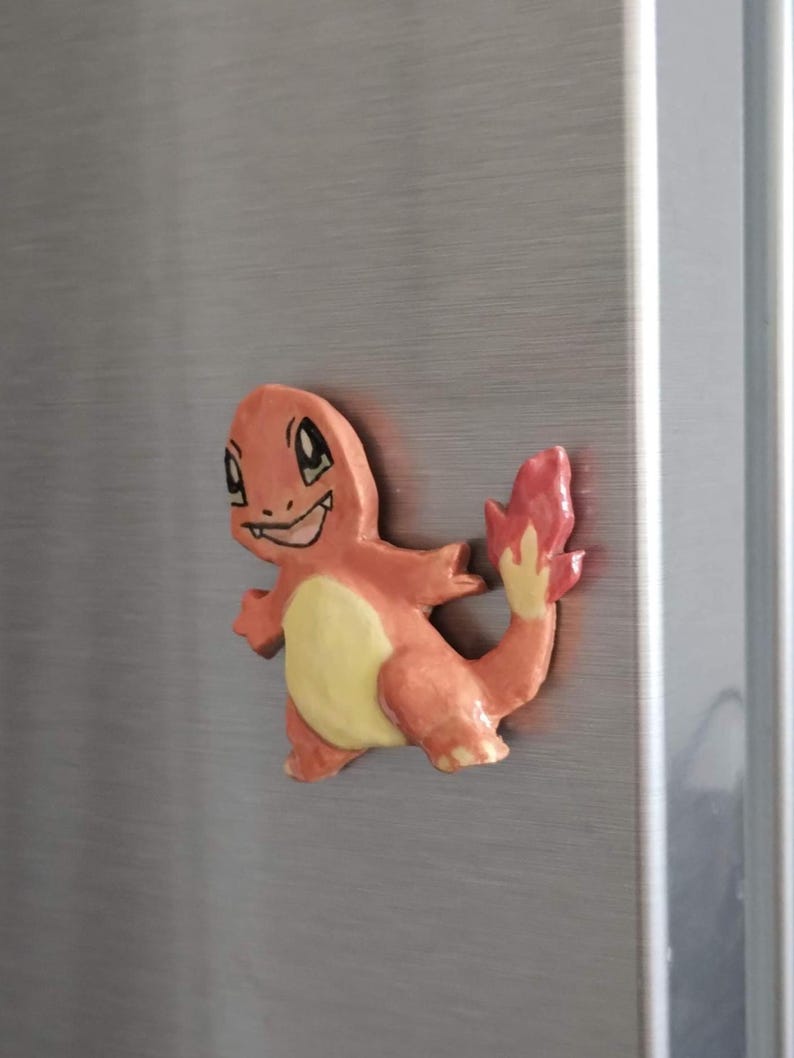 Charmander Pokemon Magnet | Handmade Ceramic Fridge Magnet – Cute ...