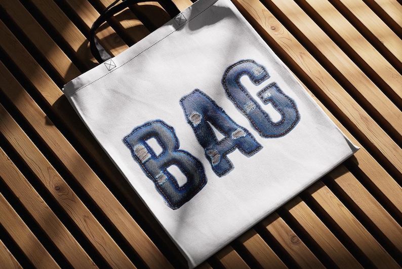 Denim Jeans Alphabet. Letters, Numbers, and Basic Punctuation Marks ...
