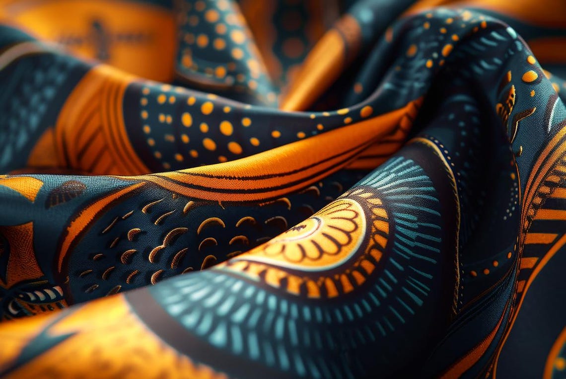 African Fabric Patterns: 32 Multicolored Stock Images (digital Download ...