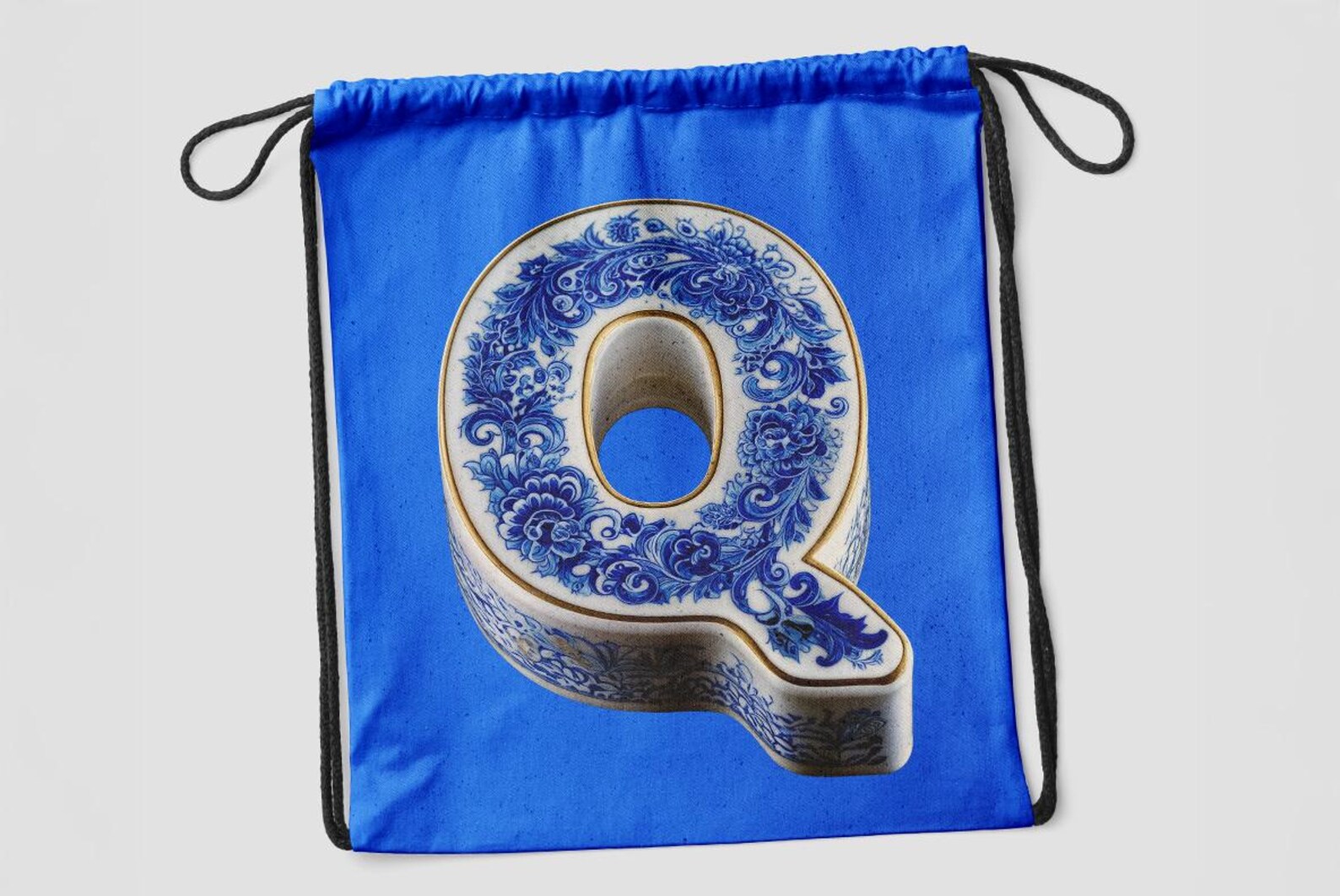 Blue Floral Porcelain Alphabet: PNG Letters & Numbers (digital Download ...