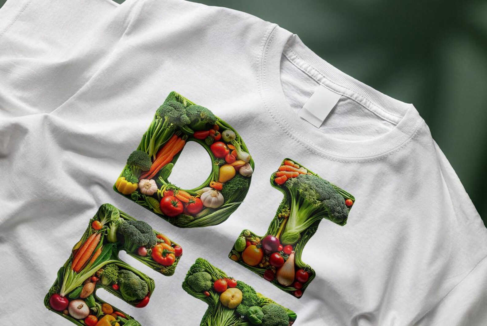 Vegetable Alphabet PNG: Transparent Letters, Numbers (digital Download ...