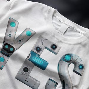 Robot Alphabet. Letters, Numbers and Punctuation Marks. PNG Set. Cute ...