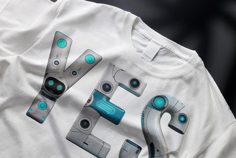 Robot Alphabet. Letters, Numbers and Punctuation Marks. PNG Set. Cute ...