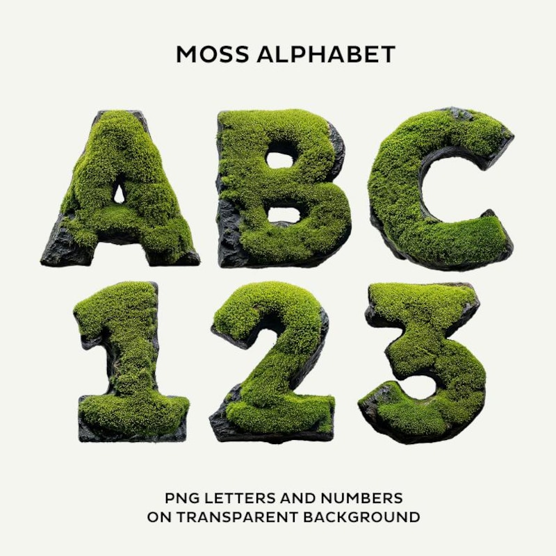 Moss Letters - Etsy