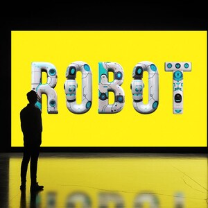 Robot Alphabet. Letters, Numbers and Punctuation Marks. PNG Set. Cute ...