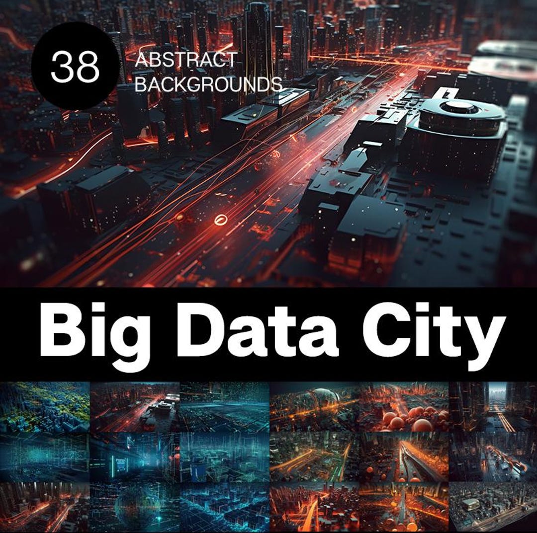 Big Data City Stock Images: Futuristic Urban Landscapes (digital ...