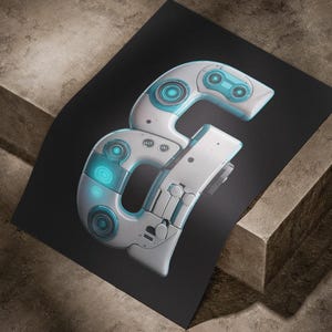 Robot Alphabet. Letters, Numbers and Punctuation Marks. PNG Set. Cute ...