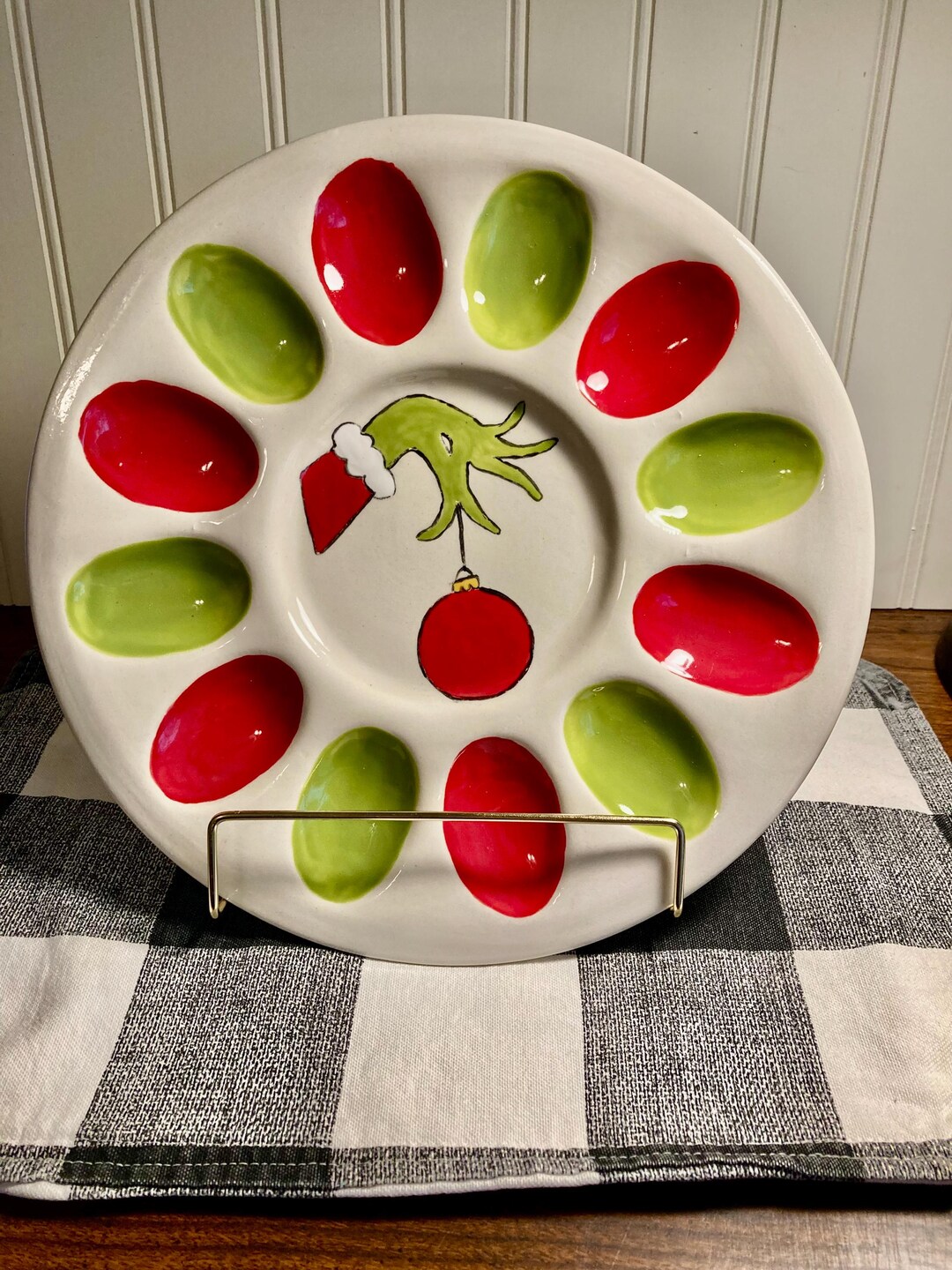 Grinch Deviled Egg Dish Grinch Deviled Egg Plate Grinch Deviled Egg ...