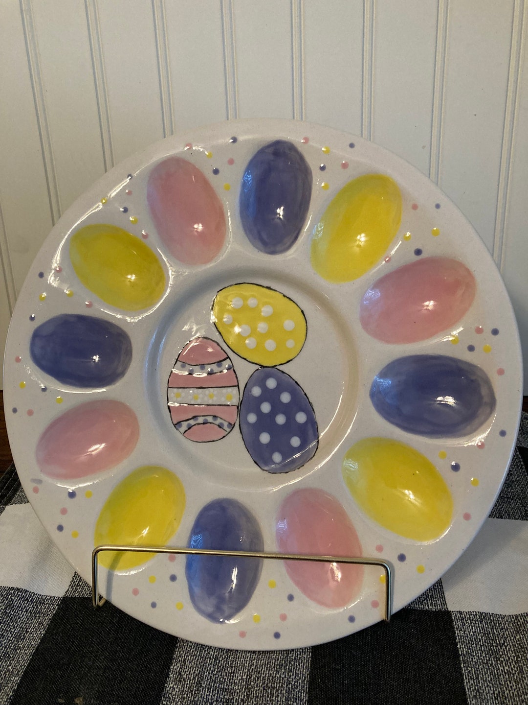 Deviled Egg Dish Ceramic Deviled Egg Platter Easter Egg Deviled Egg ...