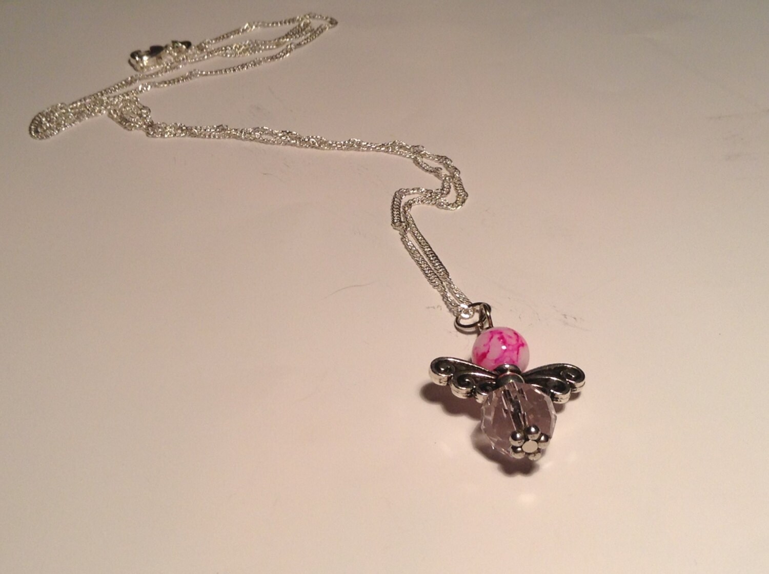 Sterling Silver Guardian Angel Pendant Necklace Sterling - Etsy