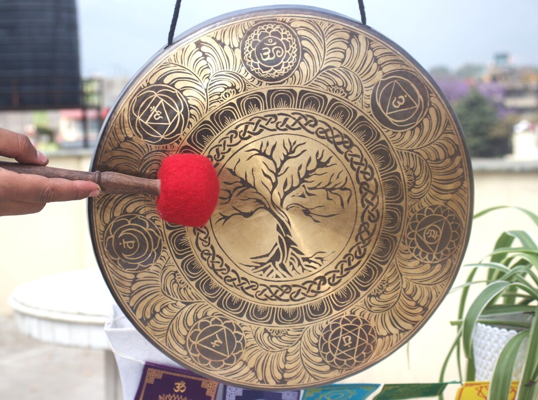 Tree of Life Gong: Hand-hammered 7-metal Sound Healing, Meditation - Etsy