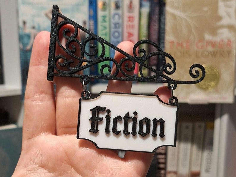 Custom Tavern-style Bookshelf Genre Sign: Personalized Home Library ...