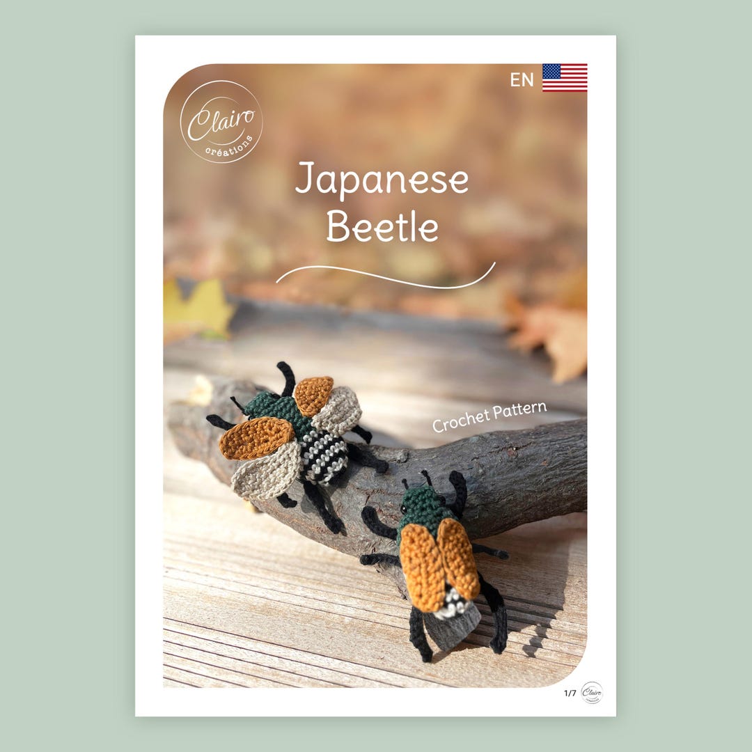 Japanese Beetle - Amigurumi Crochet Pattern - FR+EN - Etsy