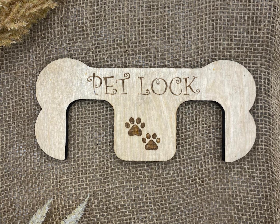 Custom Bone Design Pet Lock for French Door-patio &office Doors , Pet ...