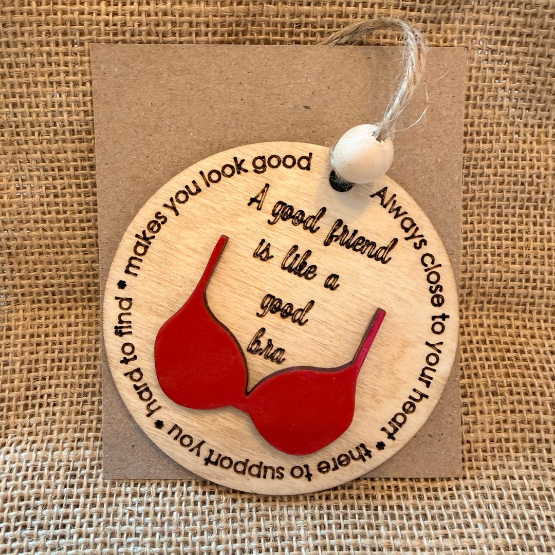 Funny Friendship Ornament • Good Friend Like a Good Bra - Etsy