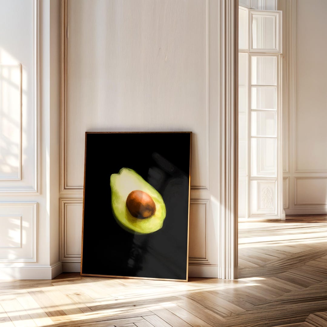 Avocado Kitchen Print: Minimalist Food Art (digital Download) - Etsy