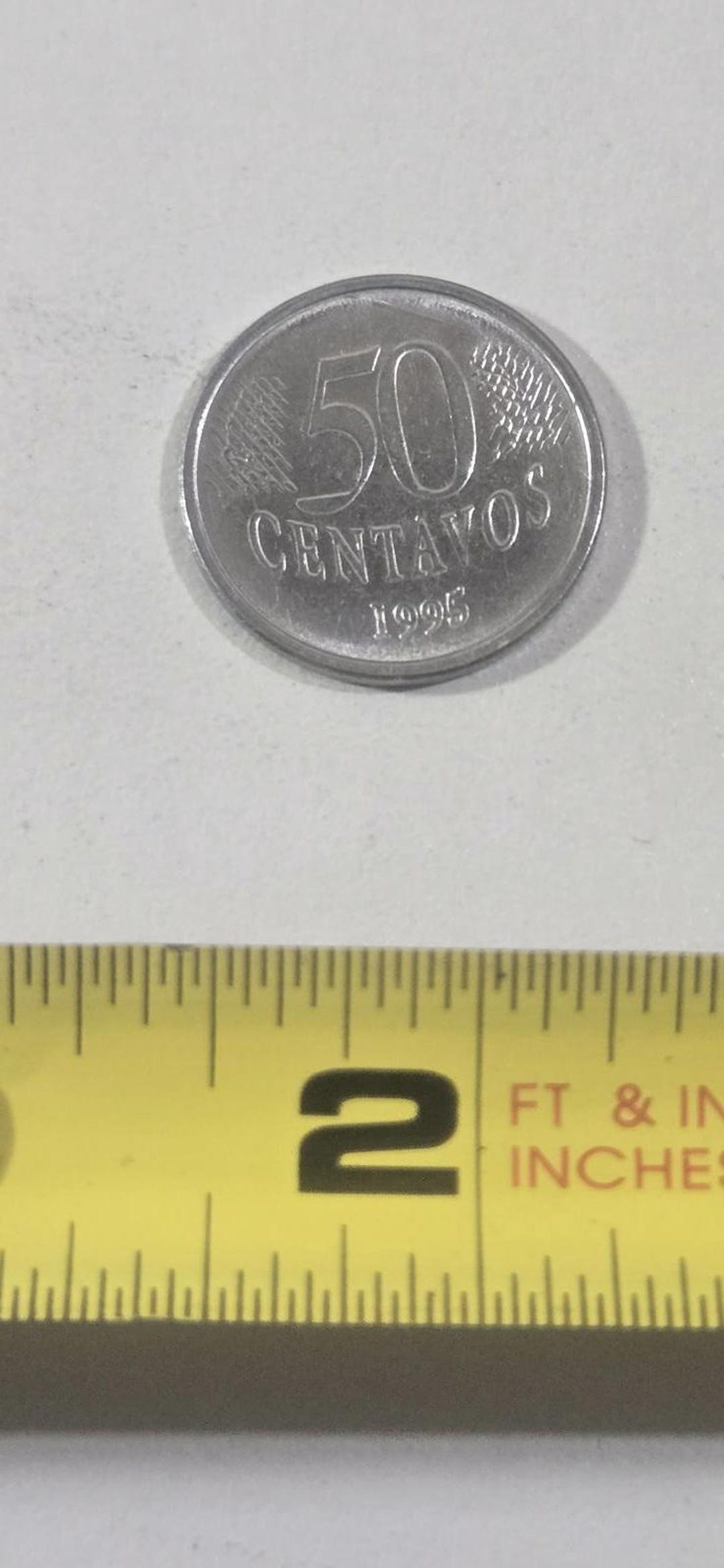 1995 Brazilian 50 Centavos Coin World Foreign Currency - Etsy