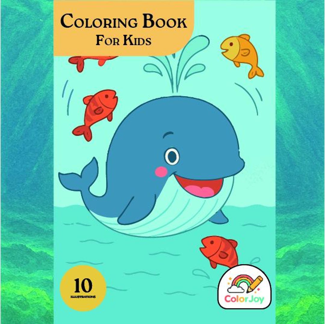 Ocean Themed Coloring Book - Etsy