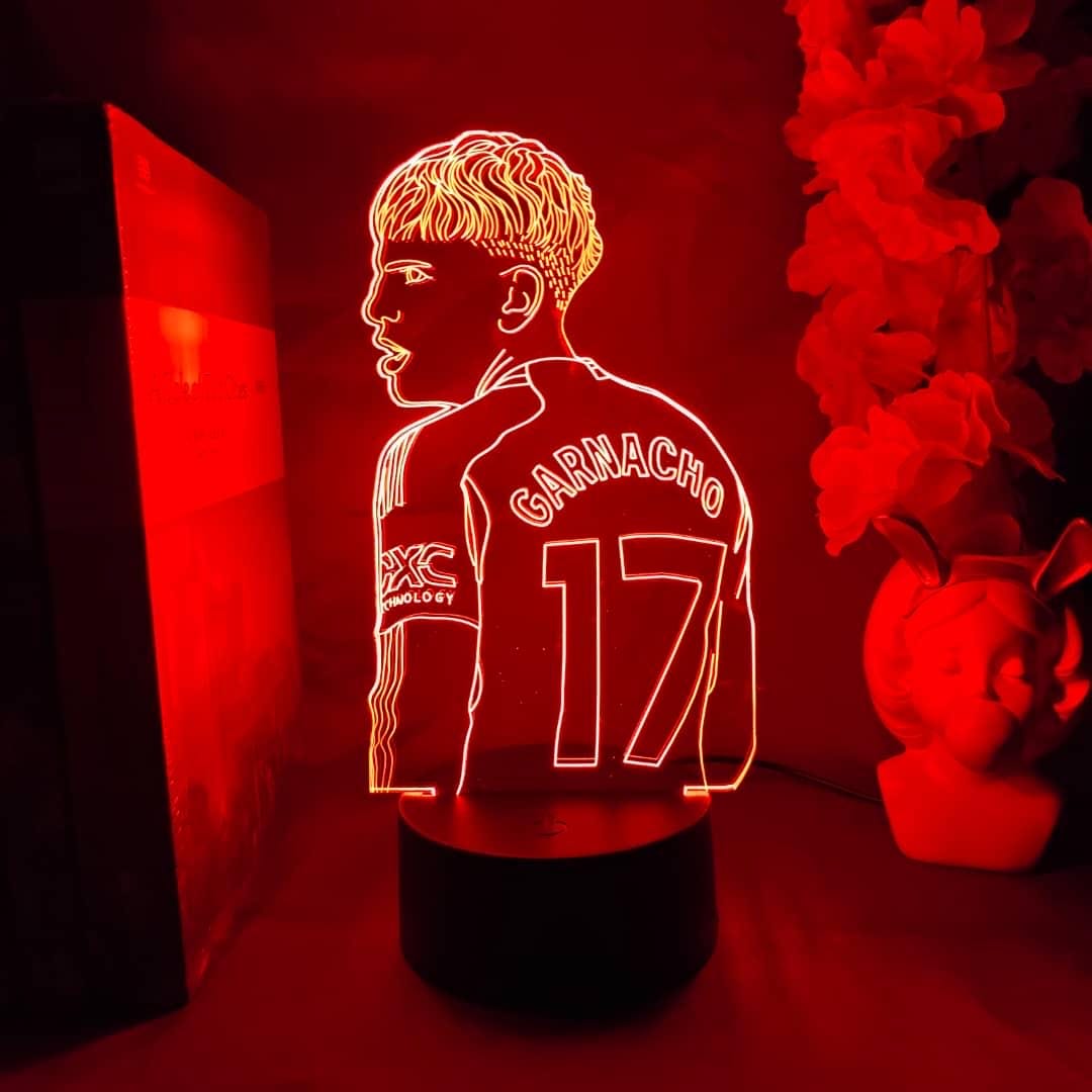 Garnacho Manchester United LED Light: Football Fan Gift, Personalized ...