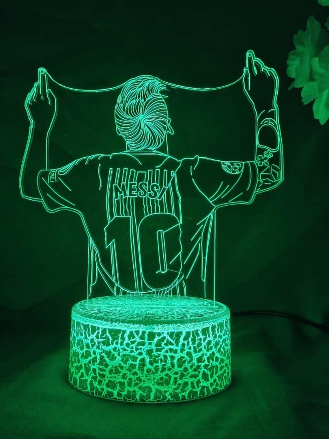 Messi LED Night Light: Football Fan Gift, Home Decor - Etsy