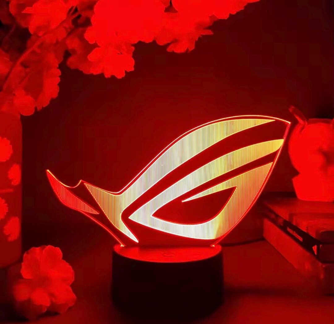 Republic of Gamers ROG Personalised LED Light up Neon Night Light Lamp ...