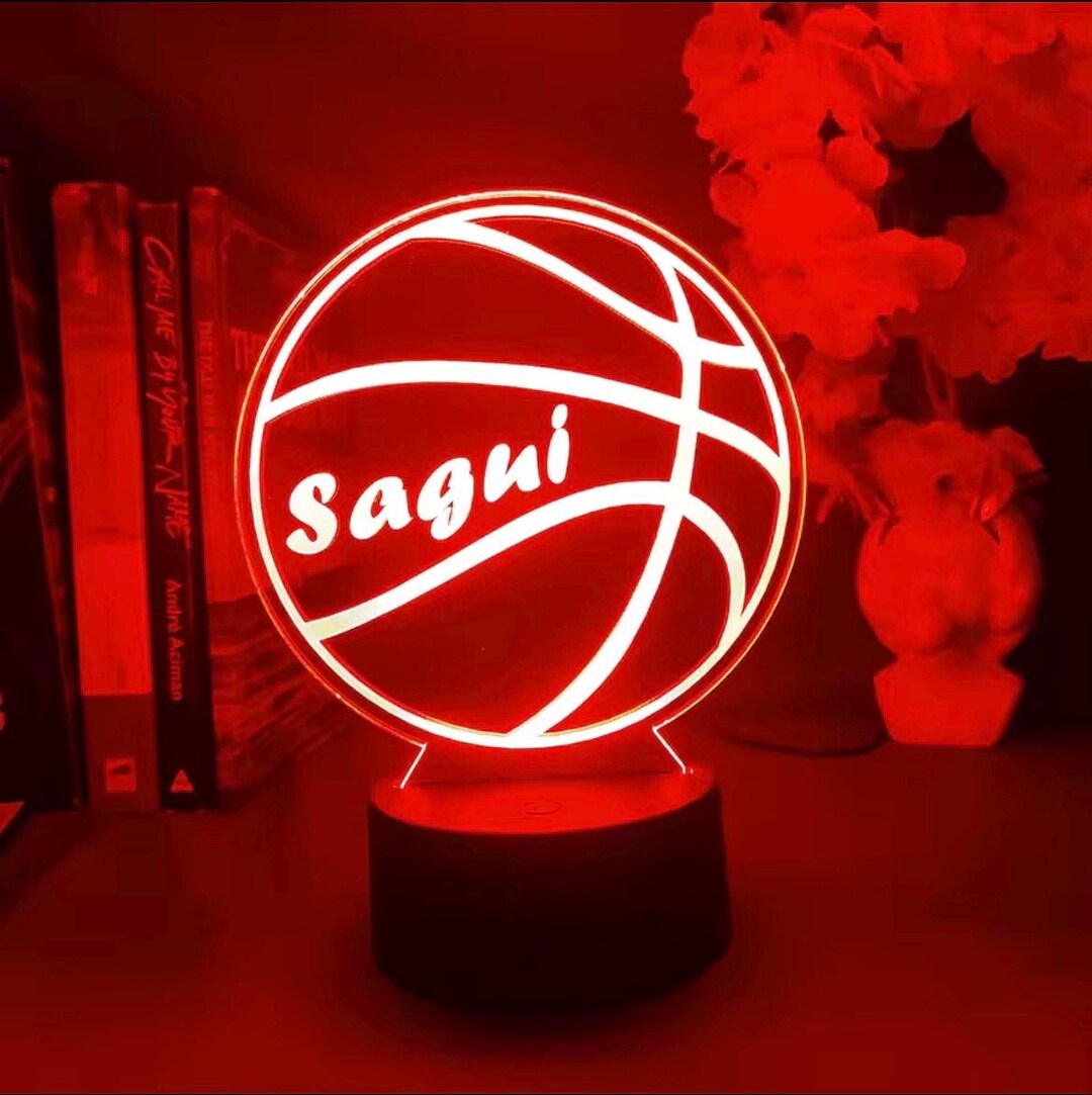 Custom Basketball NBA Personalised LED Light up Neon Night Light Lamp ...