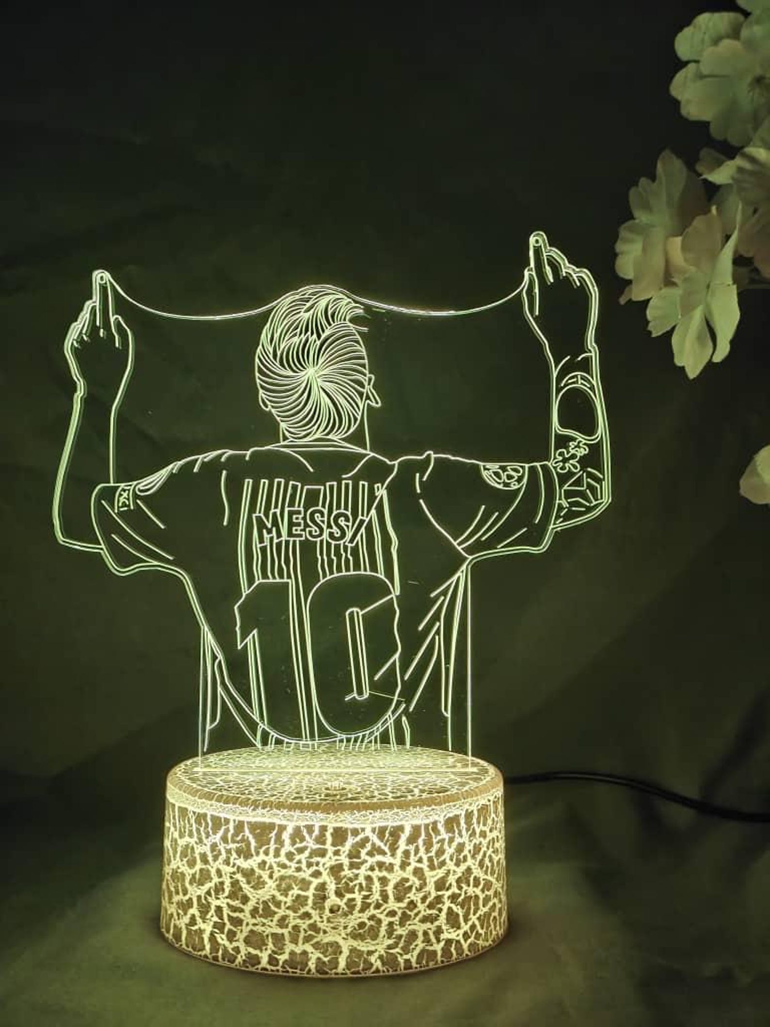 Messi LED Night Light: Football Fan Gift, Home Decor - Etsy