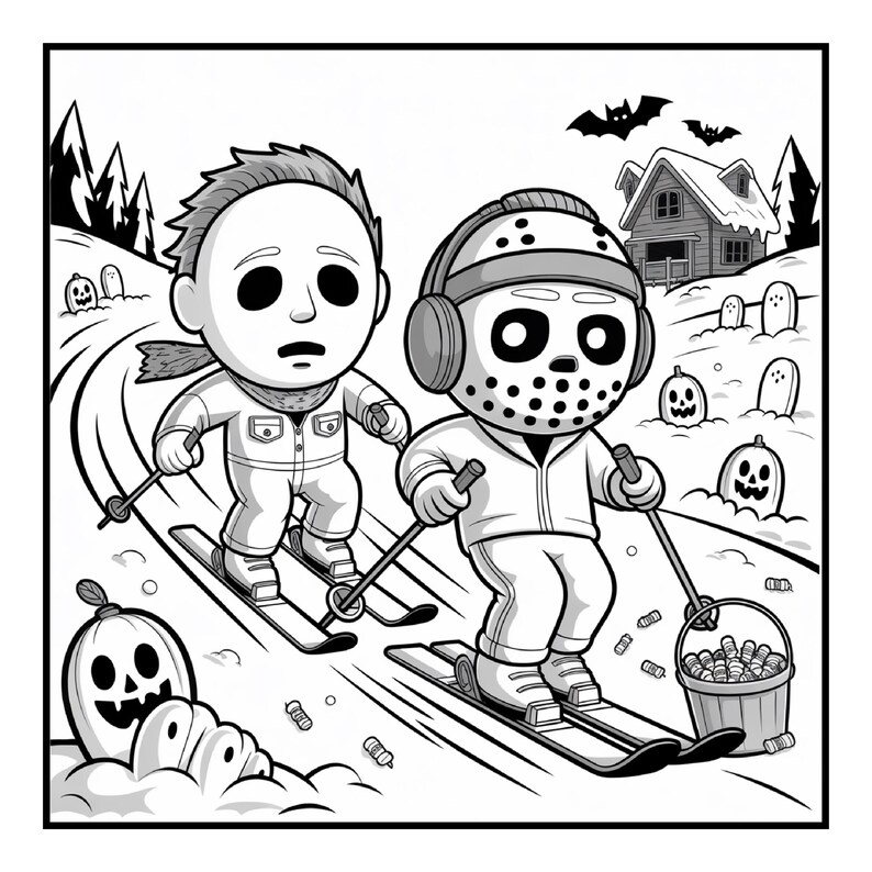 Cutest Serial Killers Halloween Coloring Book 50 Cozy Creepy Cute Pages ...
