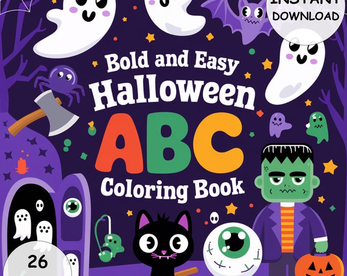 Halloween ABC Coloring Pages for Kids – Fun Spooky Alphabet Activity ...